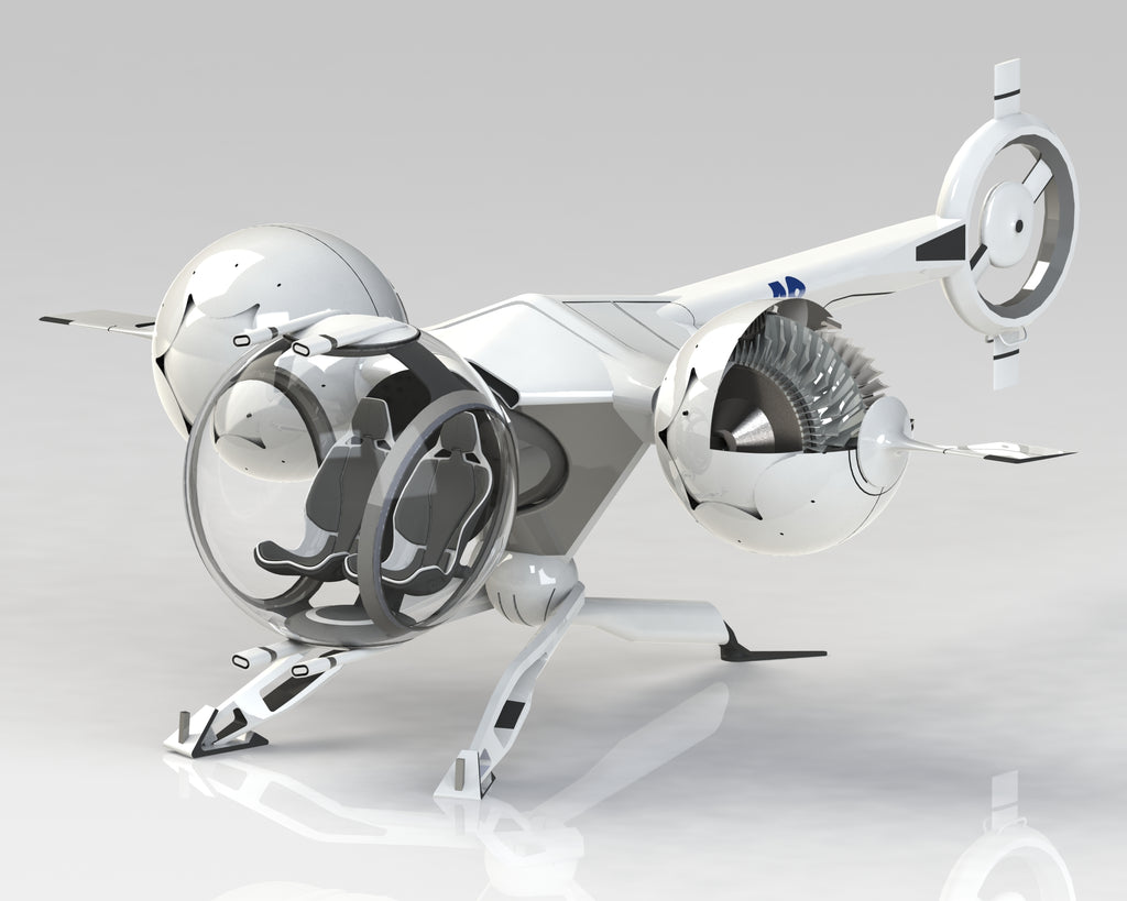 Product Title: Futuristic VTOL Aircraft 3D Print Model Files (High-Det ...